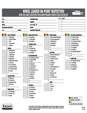 Contoh cek list wheel loader - Fill Out and Sign Printable PDF Template ...