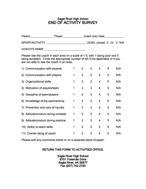 Activity Evaluation Form