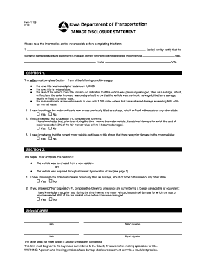 Iowa damage disclosure statement form - Fill Out and Sign Printable PDF ...