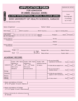 Medical College Application Form 2023 - Printable Forms Free Online