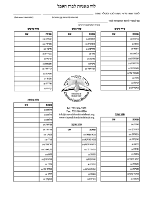 Mishnayos chart - Fill Out and Sign Printable PDF Template | SignNow