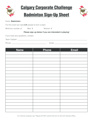 Fill In Sheet Form