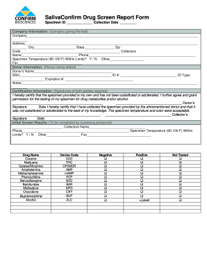 Drug Test Form - Fill Out and Sign Printable PDF Template | signNow