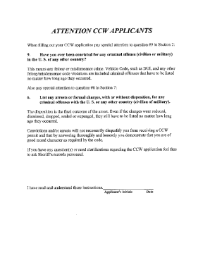 California Concealed Weapons Permit Application - Butte County form ...