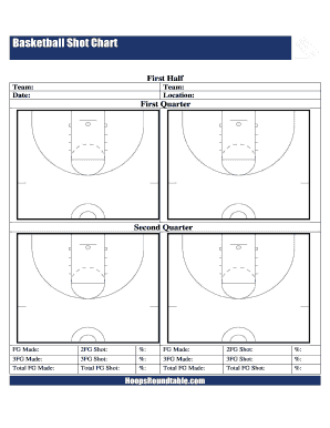 Basketball Shooting Charts Printable