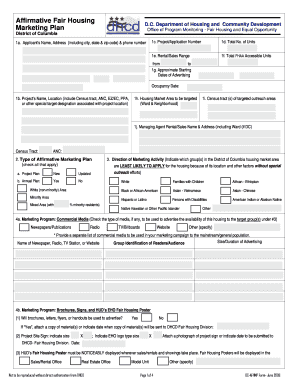 Affirmative Fair Housing Marketing Plan D.C. Department of ... - dhcd ...