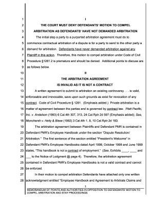 Opposition to Motion to Compel Arbitration 3 - California bb - cela ...