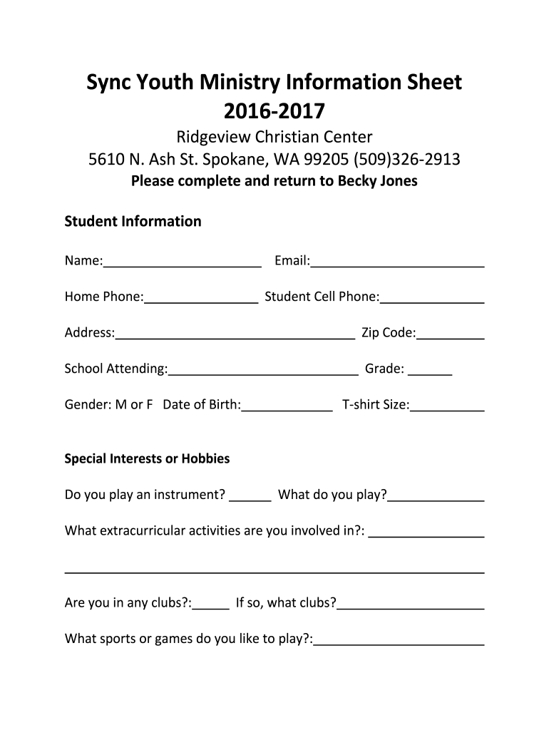 Youth Group Ination Sheet Template 2017 2024 Form Fill Out And Sign Youth Group Ination Sheet Template 2017 2024 Form Fill Out And Sign
