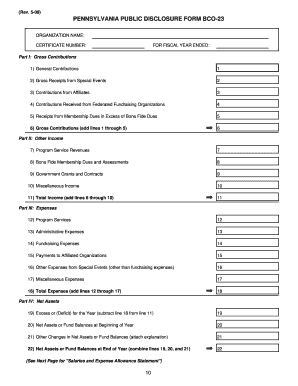 Pennsylvania public disclosure form bco 23 - Fill Out and Sign ...