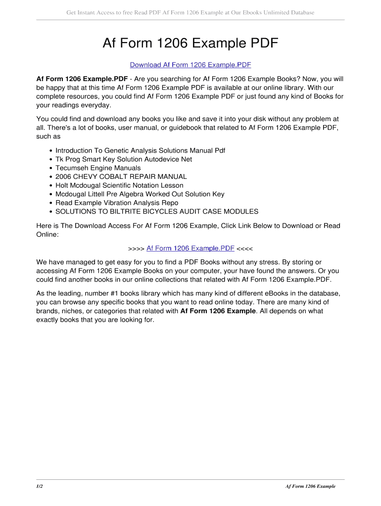 Air Force Narrative 1206 Example Form Fill Out And Sign Printable PDF