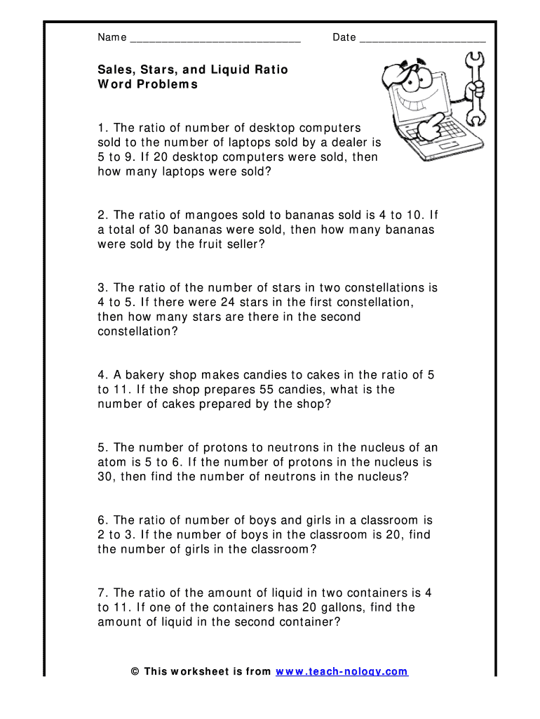 Ratio Questions Form Fill Out And Sign Printable PDF Template