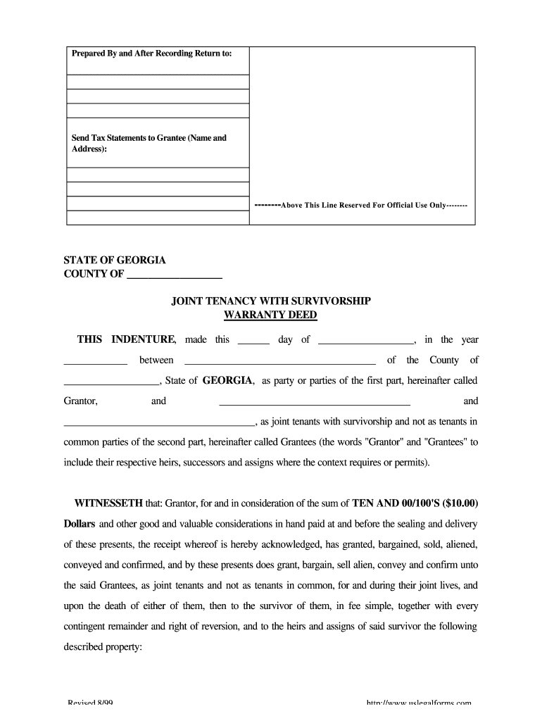 Joint Tenancy With Right Of Survivorship Georgia Form AirSlate SignNow Joint Tenancy With Right Of Survivorship Georgia Form AirSlate SignNow