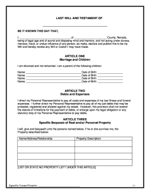 Get And Sign Will And Hereby Revoke Any Will Or Codicil I May Have Made ...