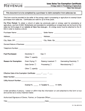 Iowa Sales Tax Exemption Form 2023 - Printable Forms Free Online