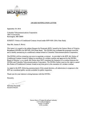 Sample Rfp Acceptance Letter