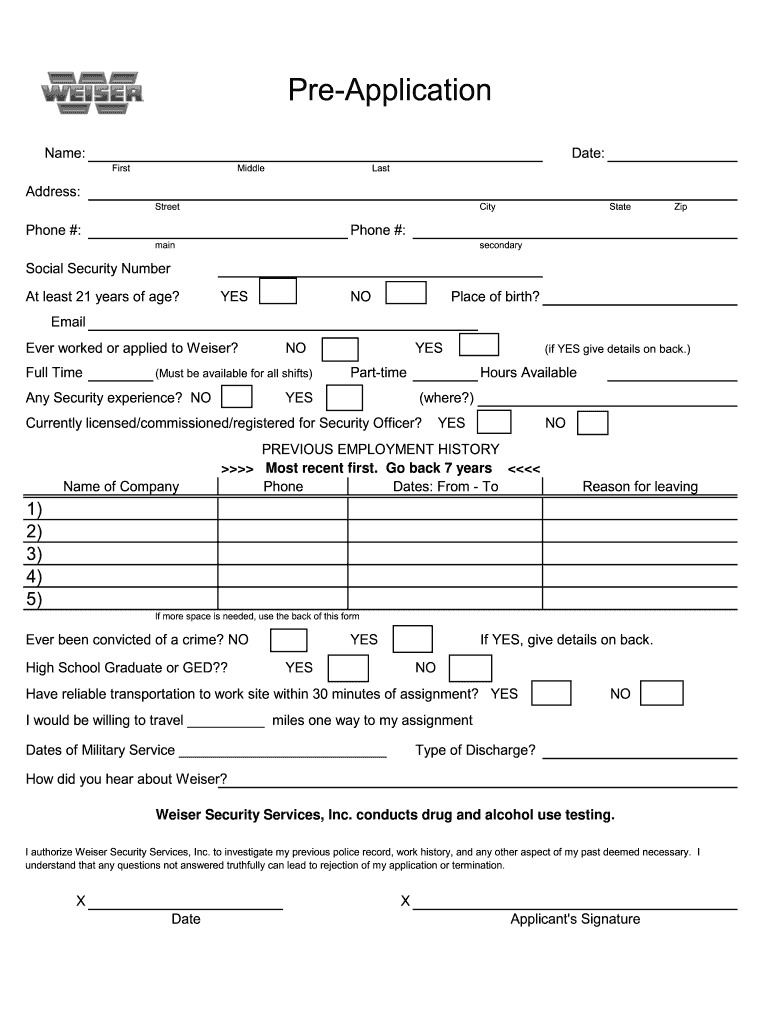 Weiser Security Pay Schedule 2000 2024 Form Fill Out And Sign