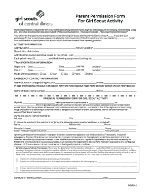 Parent Permission Form - Girl Scouts of Central Illinois - girlscouts ...