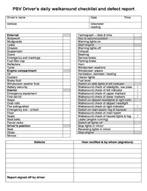 Hgv Vehicle Check Sheet Template Free - Infoupdate.org