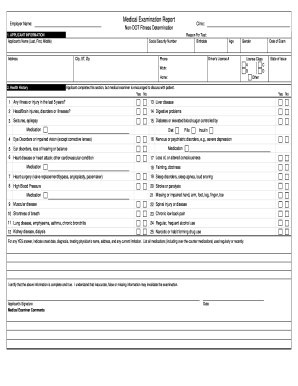Dot Physical Form For Pennsylvania