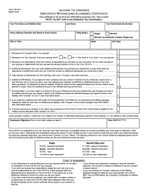 Form OK W 4 - Fill Out and Sign Printable PDF Template | signNow