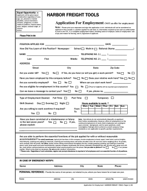 Harbor freight application pdf form - Fill Out and Sign Printable PDF ...