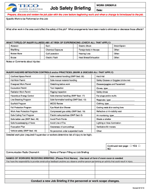 Position Relief Briefing Checklist Clipart