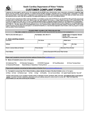 If Filing A Complaint Against A Vehicle Dealership, Please Complete ...