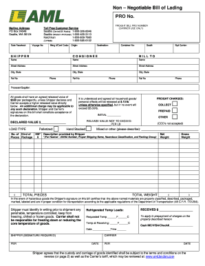 What Is Sea Way Bill - Fill Out and Sign Printable PDF Template | signNow
