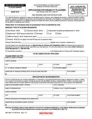 Ohio placards - Fill Out and Sign Printable PDF Template | SignNow