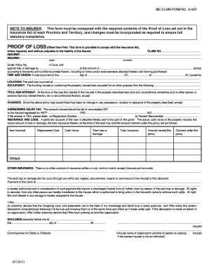 PROOF OF LOSS (Other than Fire) IBC CLAIM FORM NO - ibc - Fill Out and ...