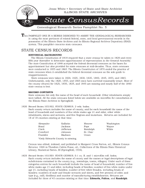 Illinois State Census - Fill Out and Sign Printable PDF Template | signNow
