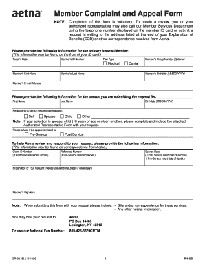 Aetna Medicare Reconsideration Form 2023 - Printable Forms Free Online