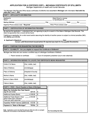 Still Birth Certificate - Fill Out and Sign Printable PDF Template ...