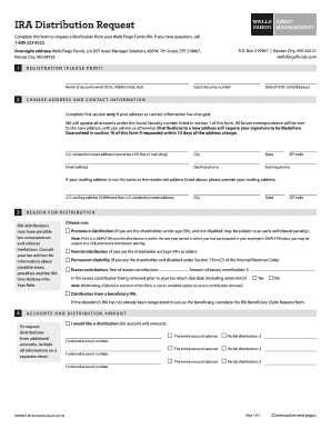 Get And Sign IRA Distribution Request Form - Wells Fargo Asset ...