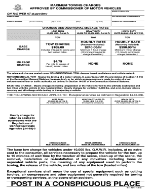 MAXIMUM TOWING CHARGES Form - Fill Out and Sign Printable PDF Template ...