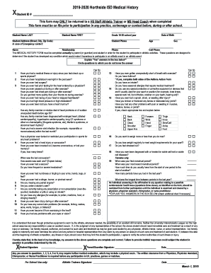 Nisd Sports Physical Form 2022 2023 - Printable Forms Free Online