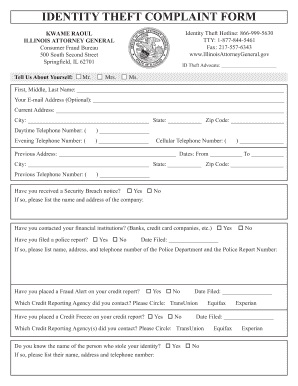 FTC Identity Theft Affidavit ≡ Fill Out Printable PDF, 45% OFF