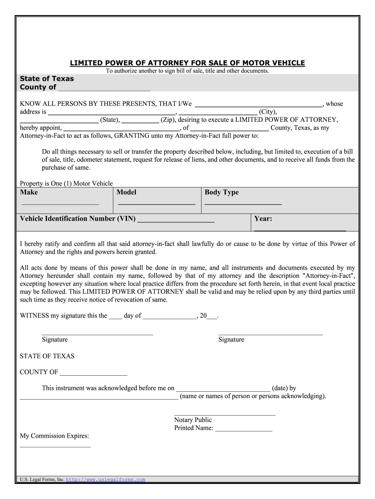 How To Fill Out A Limited Power Of Attorney For Eligible Motor Vehicle How To Fill Out A Limited Power Of Attorney For Eligible Motor Vehicle