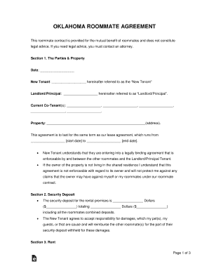 Flatmate Agreement Template