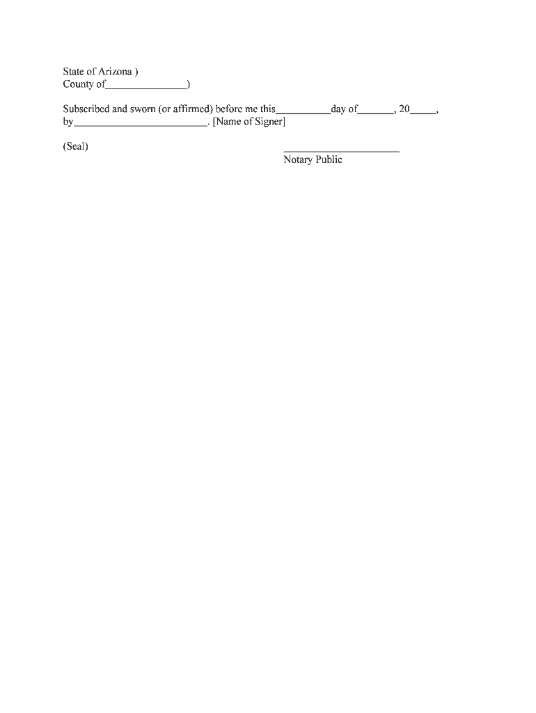 Subscribed And Sworn Or Affirmed Before Me This Form Fill Out And