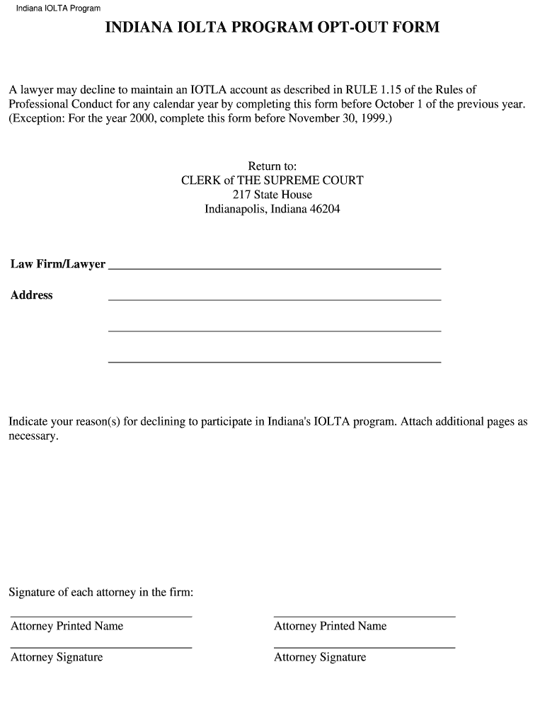 Indiana Rules Of Professional Conduct Re Trust Accounting Form Fill Indiana Rules Of Professional Conduct Re Trust Accounting Form Fill