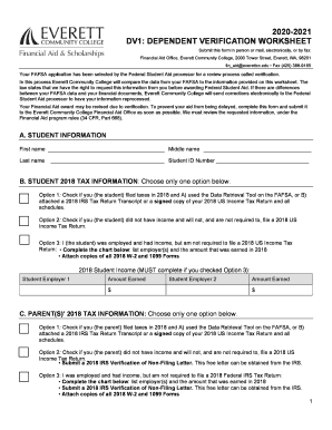 Dependent Verification Worksheet Uc Merced