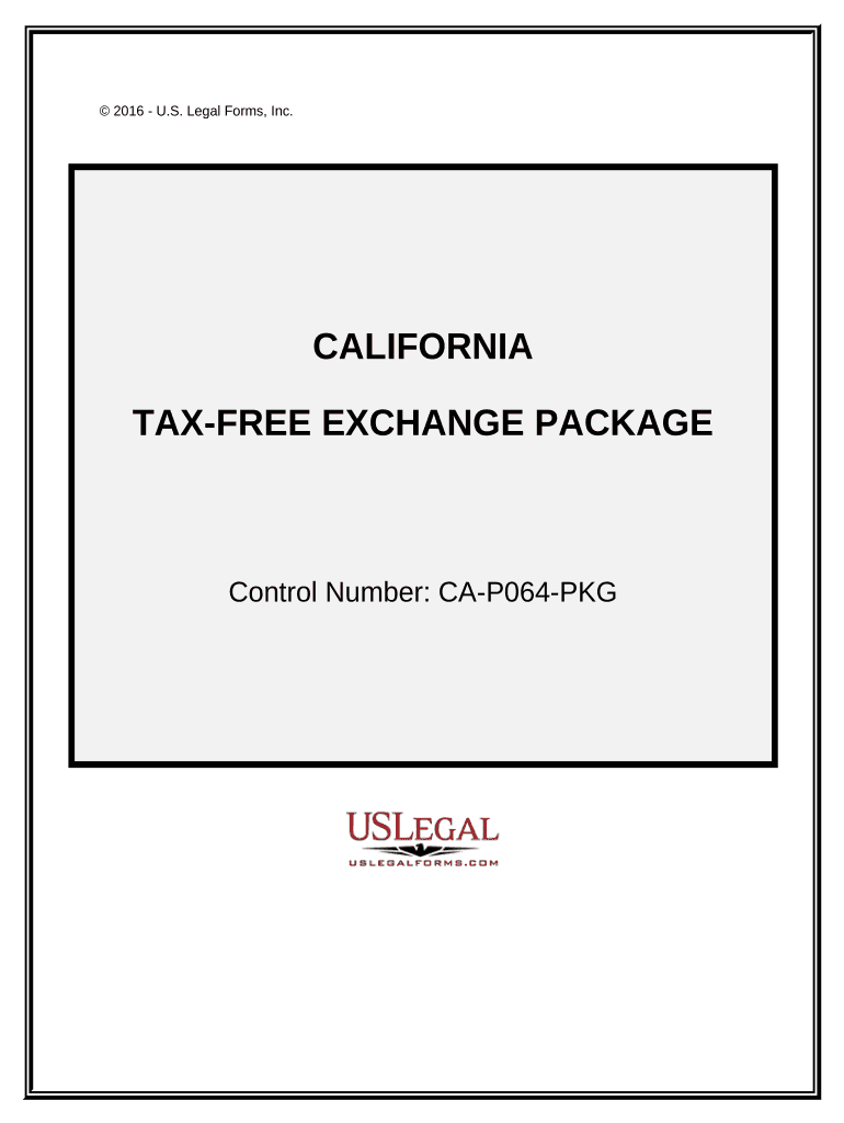 Tax Exchange Package California Form Fill Out And Sign Printable PDF