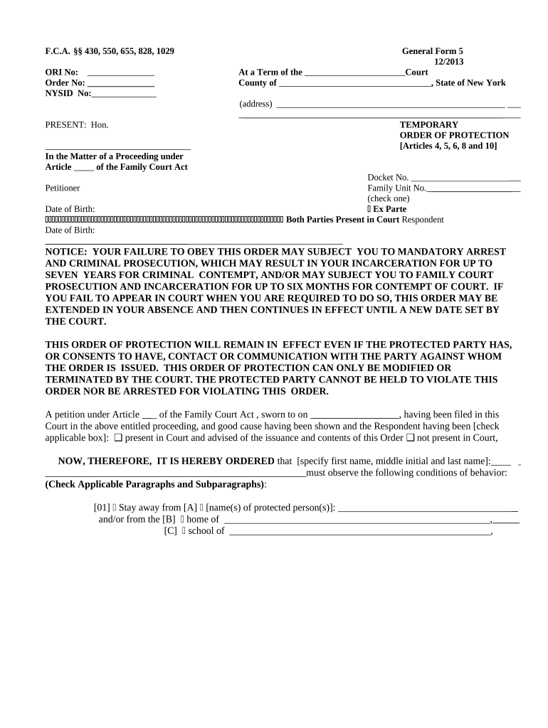 Ny Temporary Order Protection Complete With Ease AirSlate SignNow Ny Temporary Order Protection Complete With Ease AirSlate SignNow
