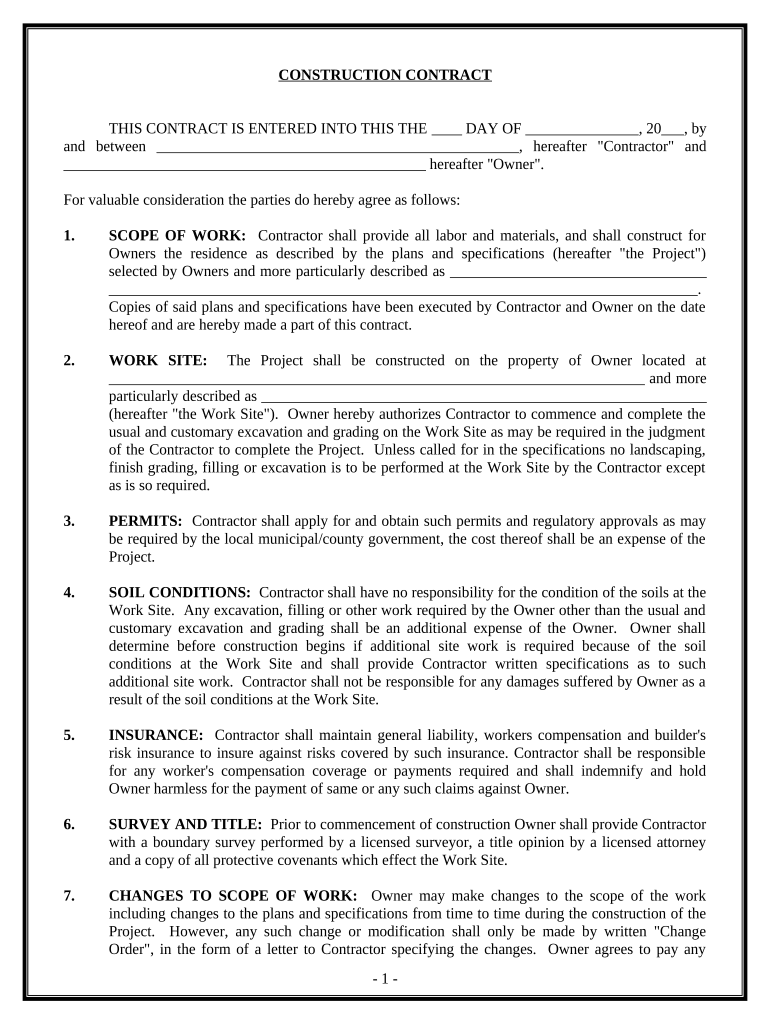 Contract Cost Plus Form Fill Out And Sign Printable PDF Template