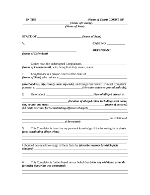 Blank Search Warrant Template