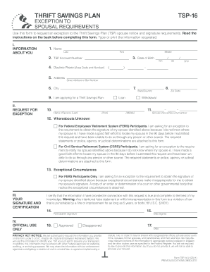 Tsp form 16 2011-2019 - Fill Out and Sign Printable PDF Template | SignNow