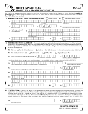 Form tsp 60 - Fill Out and Sign Printable PDF Template | SignNow