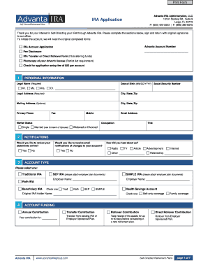 IRA Application - Advanta IRA form - Fill Out and Sign Printable PDF ...