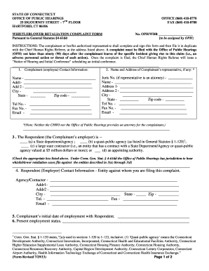 Whistleblower complaint form template - Fill Out and Sign Printable PDF ...